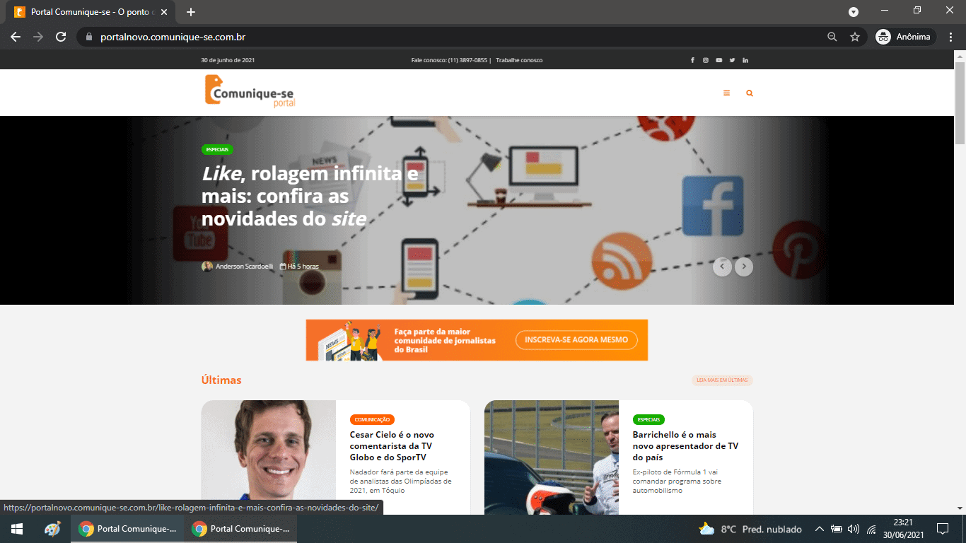 Interatividade dá o tom em nova versão do Portal Comunique-se - Olhar Digital