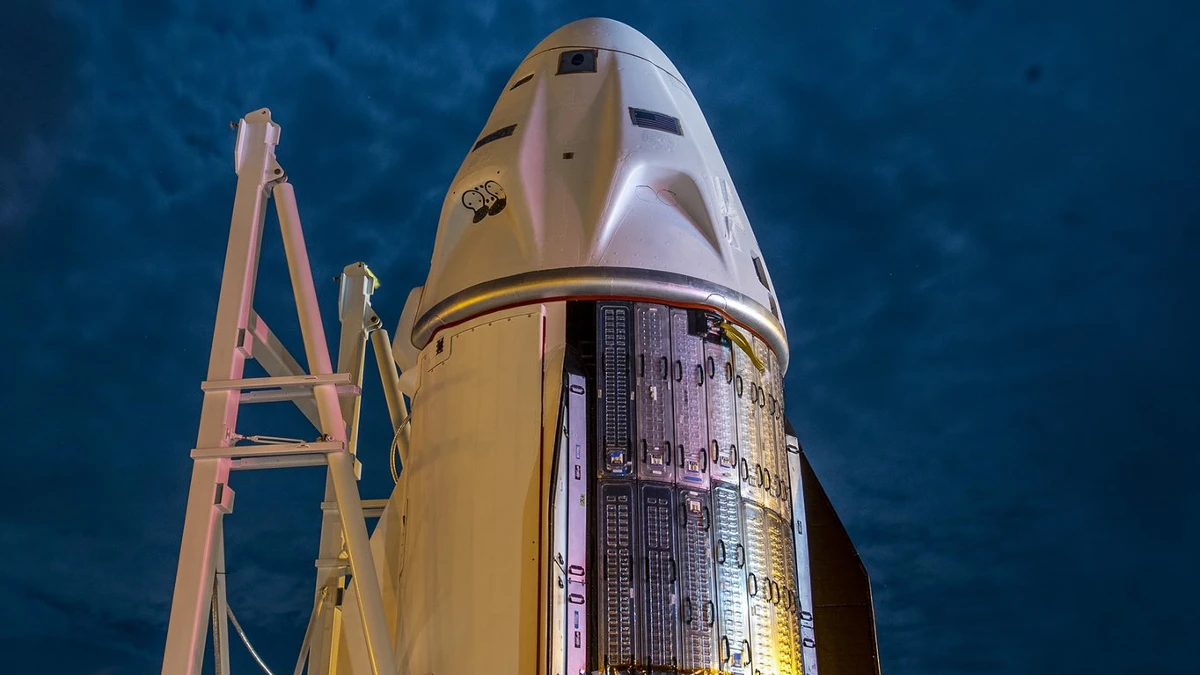 Nova versão da Crew Dragon chega à base de lançamento - Olhar Digital