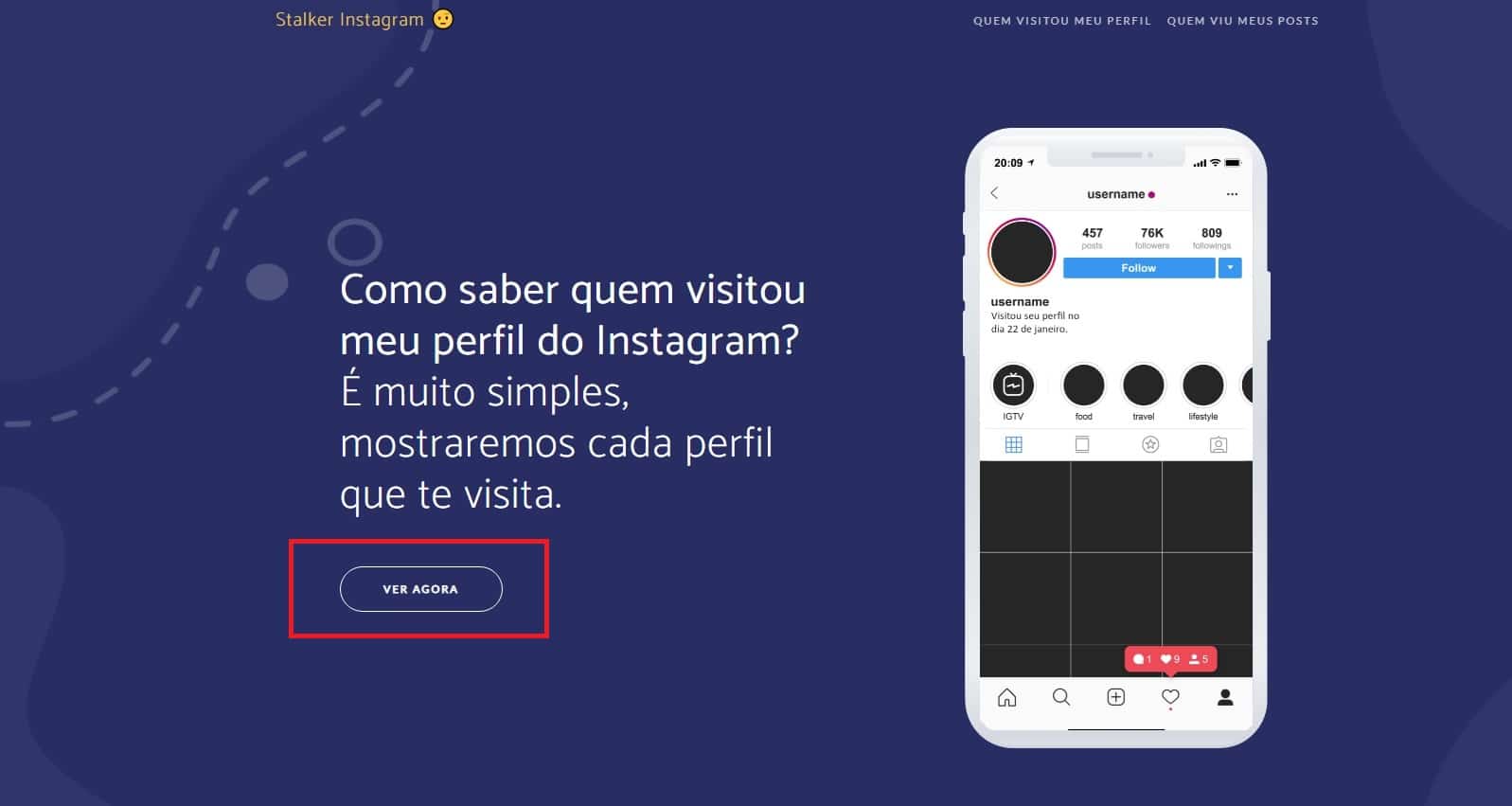Descubra quem visitou seu perfil no Instagram com o Insta Stalker