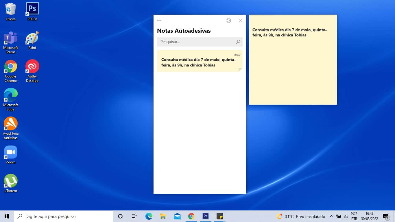 Aprenda como inserir post-it na tela principal do Windows