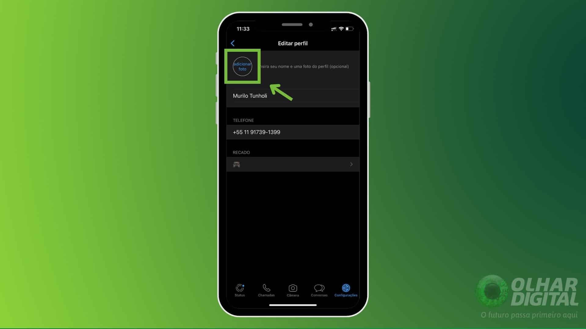 Como colocar foto no perfil do WhatsApp - Olhar Digital