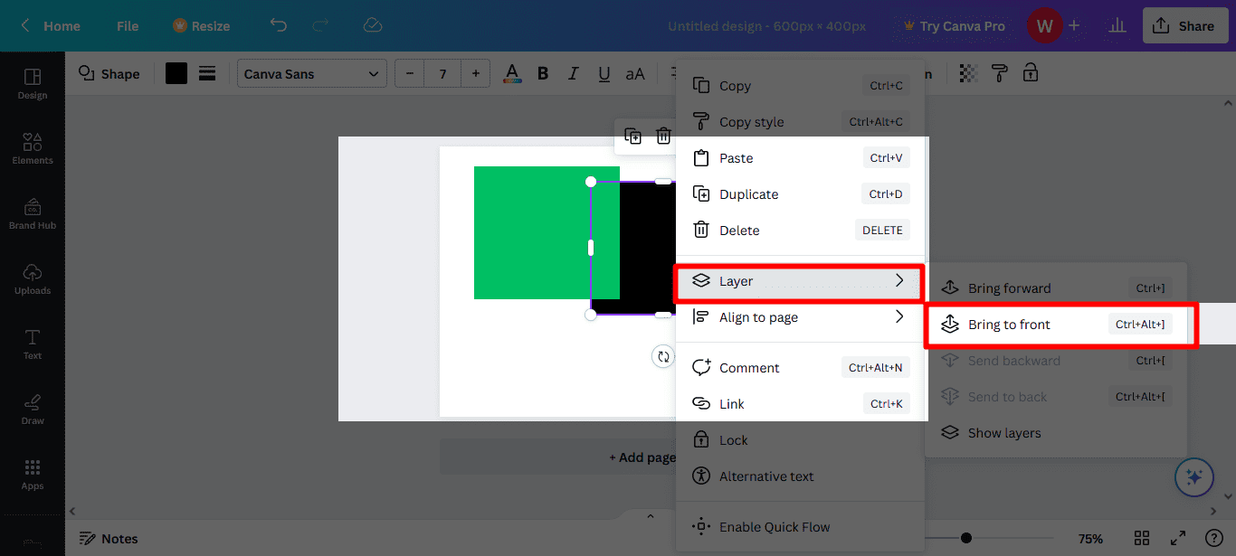 Como agrupar, sobrepor e alinhar elementos no Canva