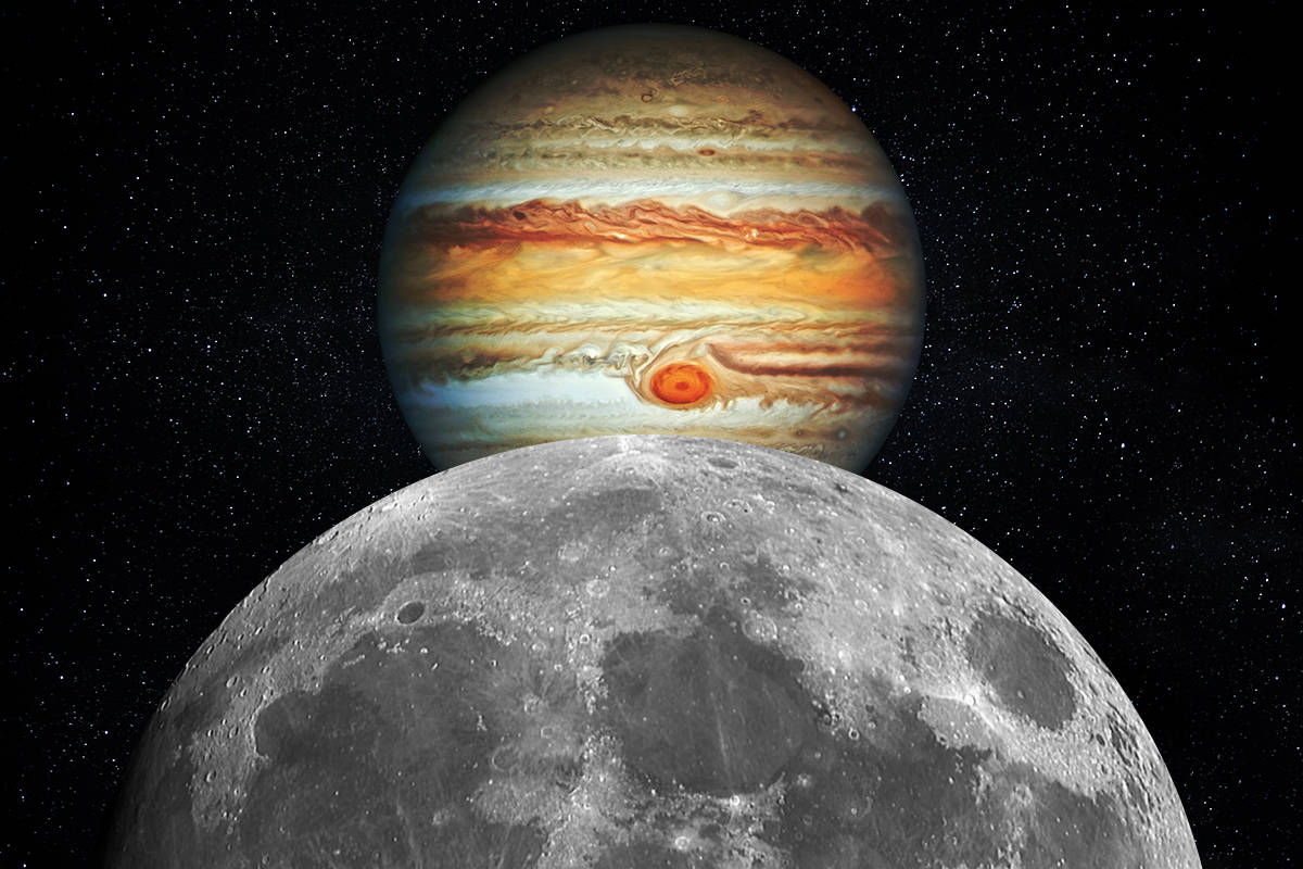 Veja a Lua em conjunção com Júpiter (com direito a bônus!)