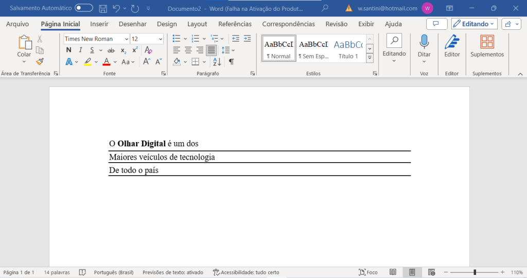 Como adicionar uma linha no Word [4 modos]