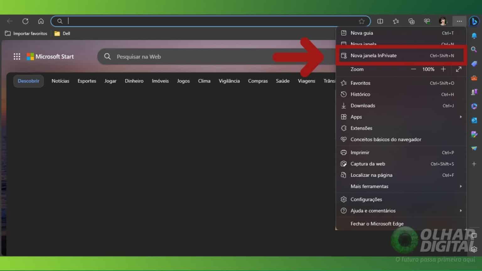 Como abrir guia anônima no Chrome, Safari e Edge