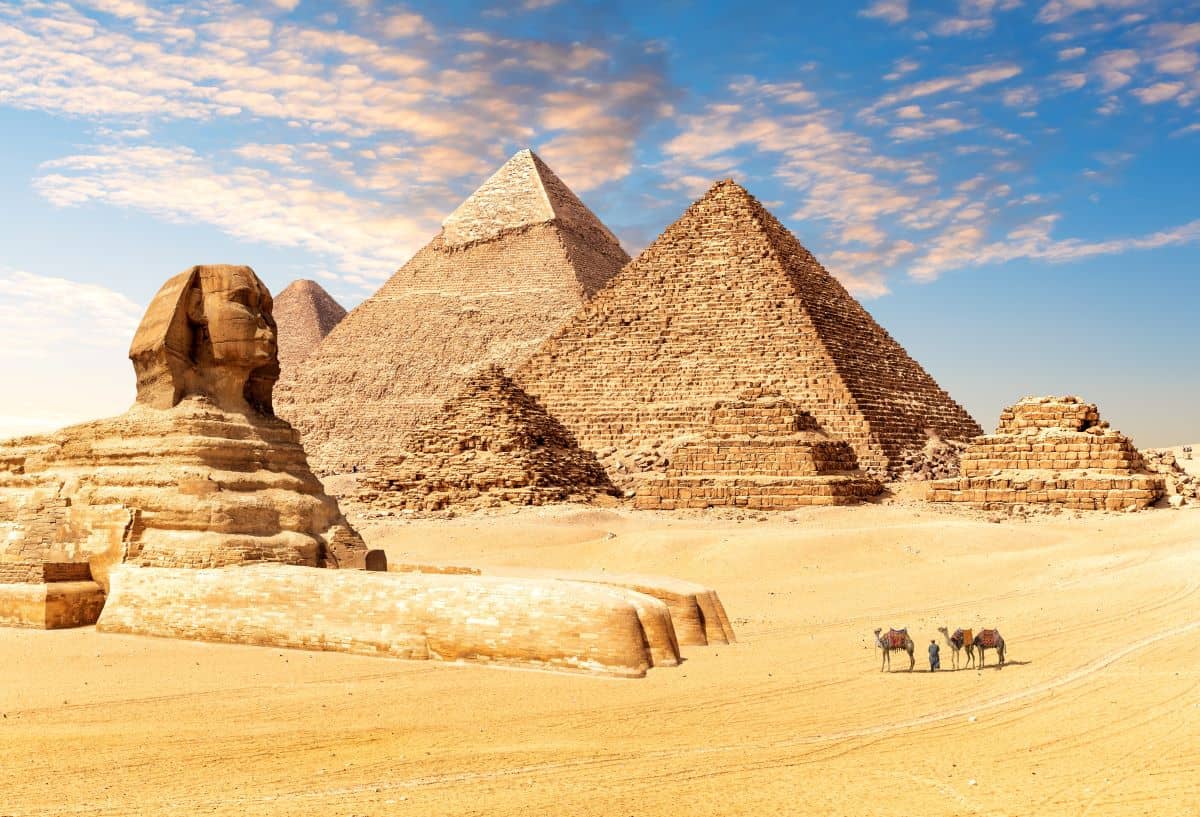 How many ancient Egyptian pyramids are still in existence?